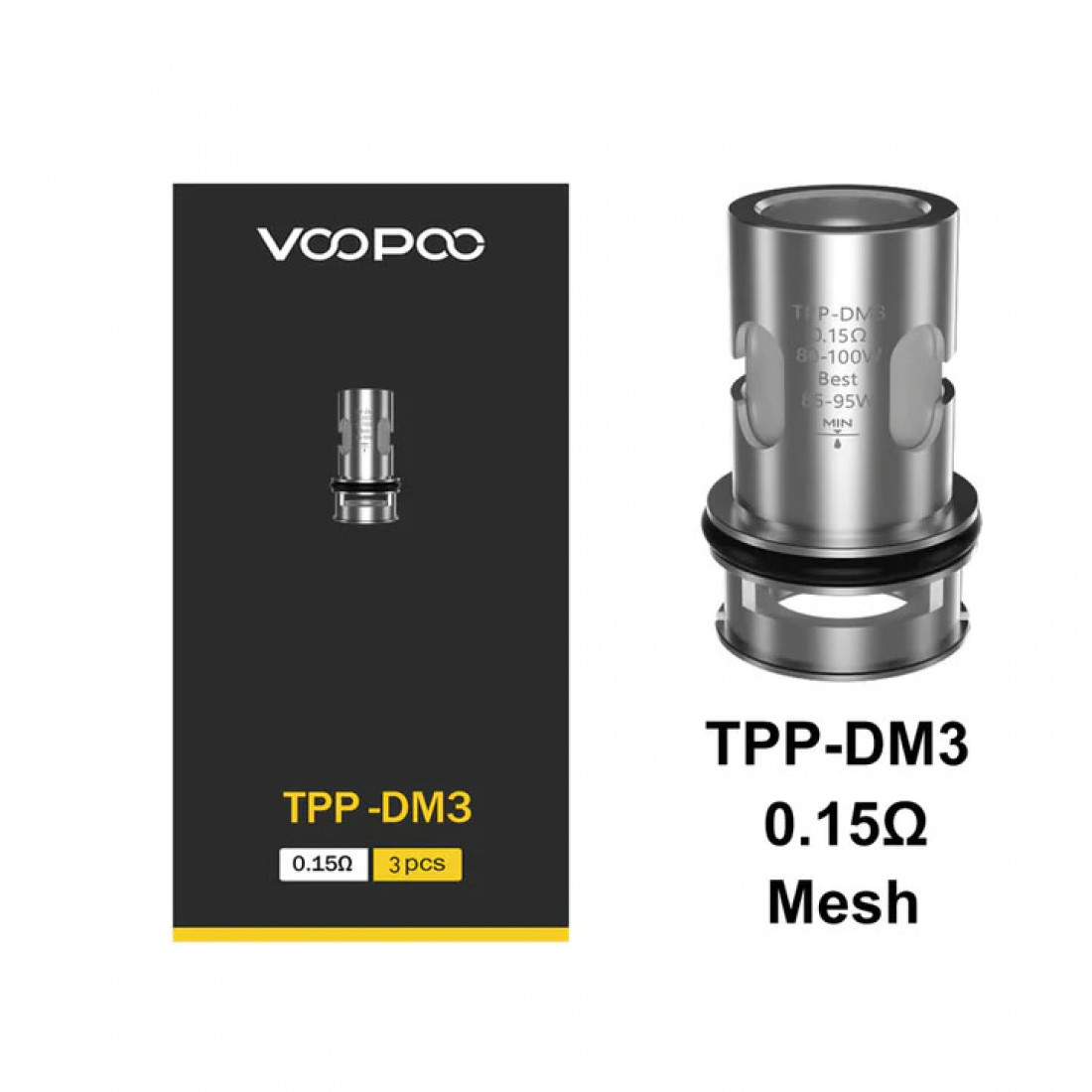 Voopoo TPP-DM3 Coil 0.15 Ohm-3 Stück- Elektronische Zigarette - E-Liquid - Salzliquid - Vape-Saft